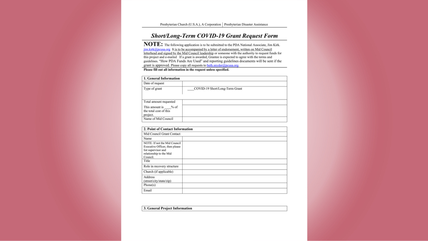 Letter To Black Pastors | Multiple Grants Available through PCUSA ...