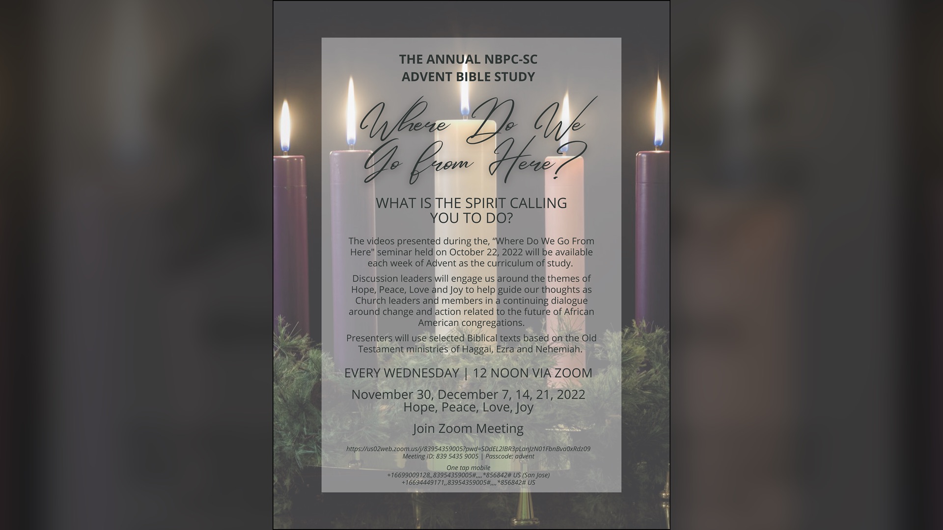 NBPC-SC Advent Bible Study 2022 | Five Models of Ministry Interviews ...