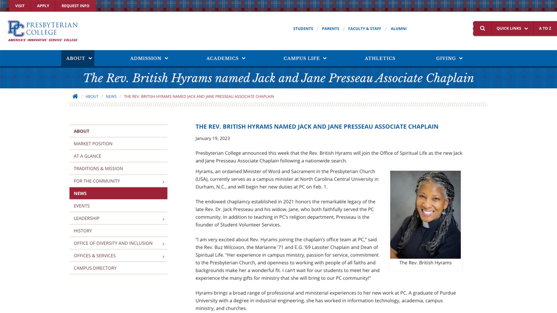 The Reverend British Hyrams Named Jack and Jane Presseau Associate ...