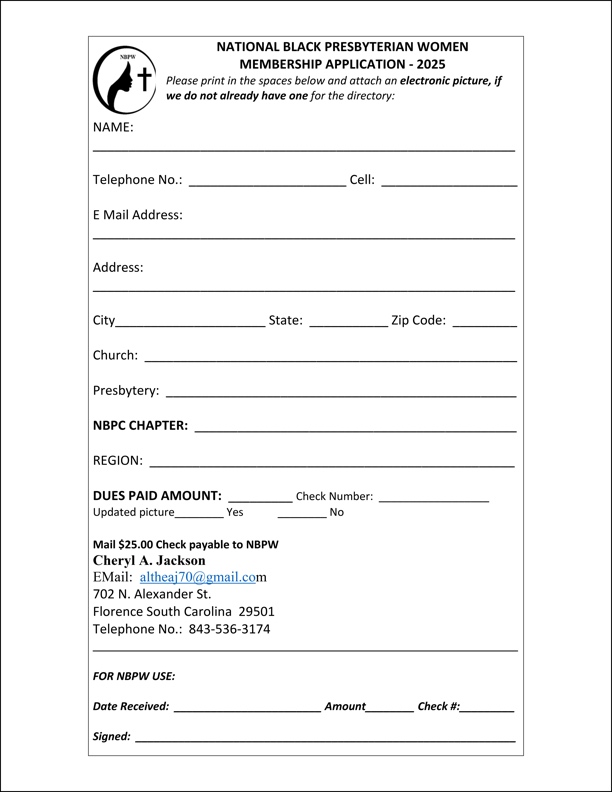 Join the National Black Presbyterian Women (NBPW)! | We Have The ...